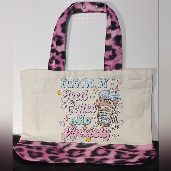 handcrafted | Bags | Iced Coffee Anxiety Tote | Poshmark